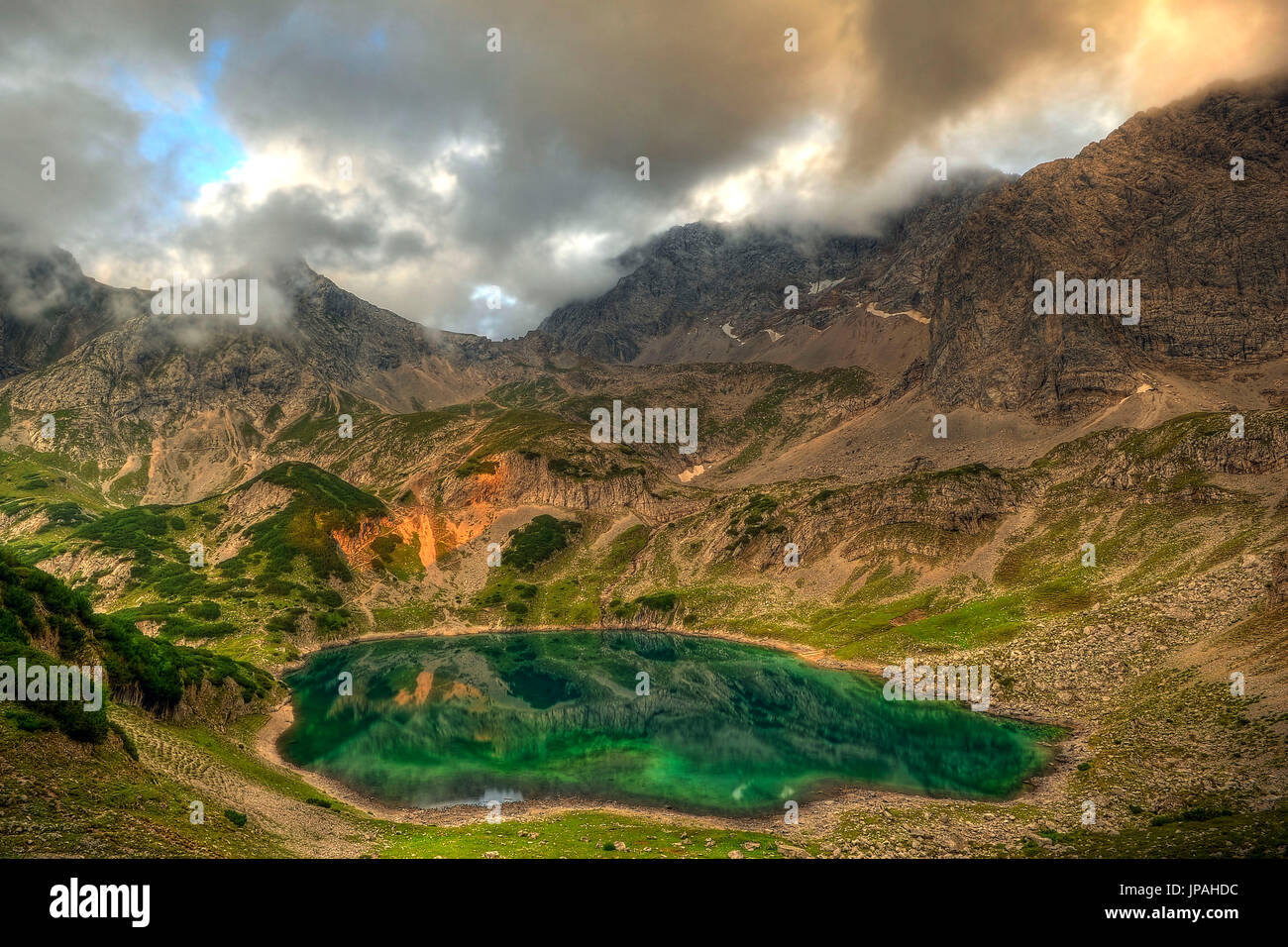 The dragon lake in special light mood Stock Photo - Alamy