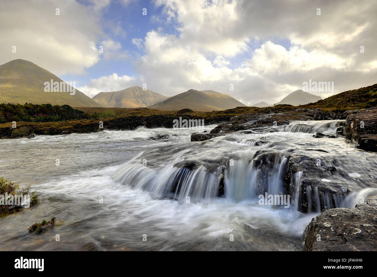 Waterfall in Scottish highlands Stock Photo - Alamy