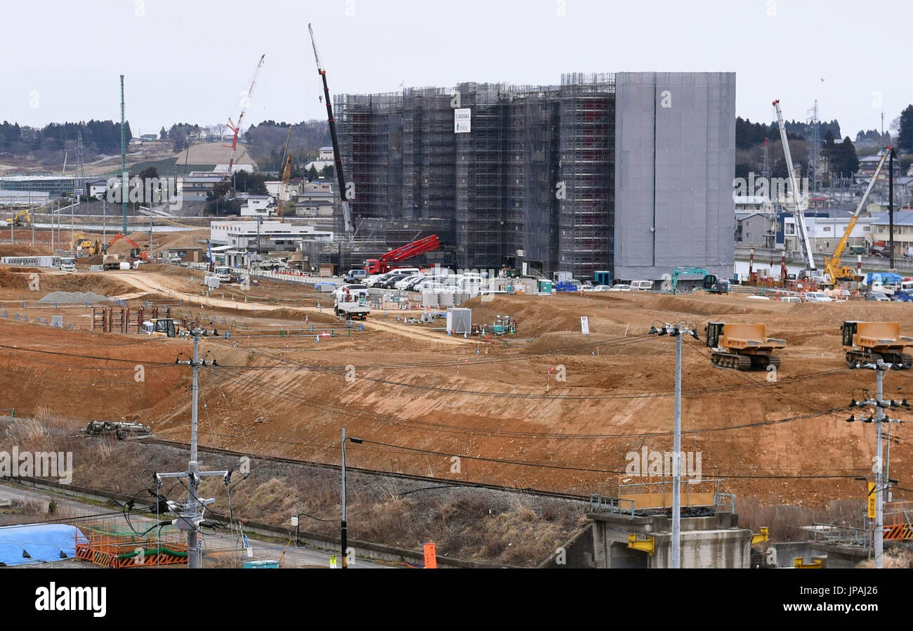 Construction of public housing for people displaced by the March 2011 ...