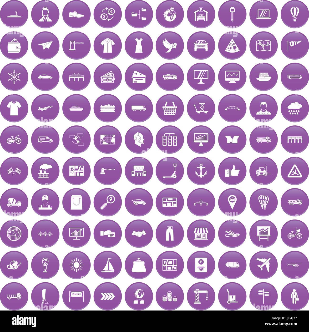 100 logistic delivery icons hi-res stock photography and images - Alamy