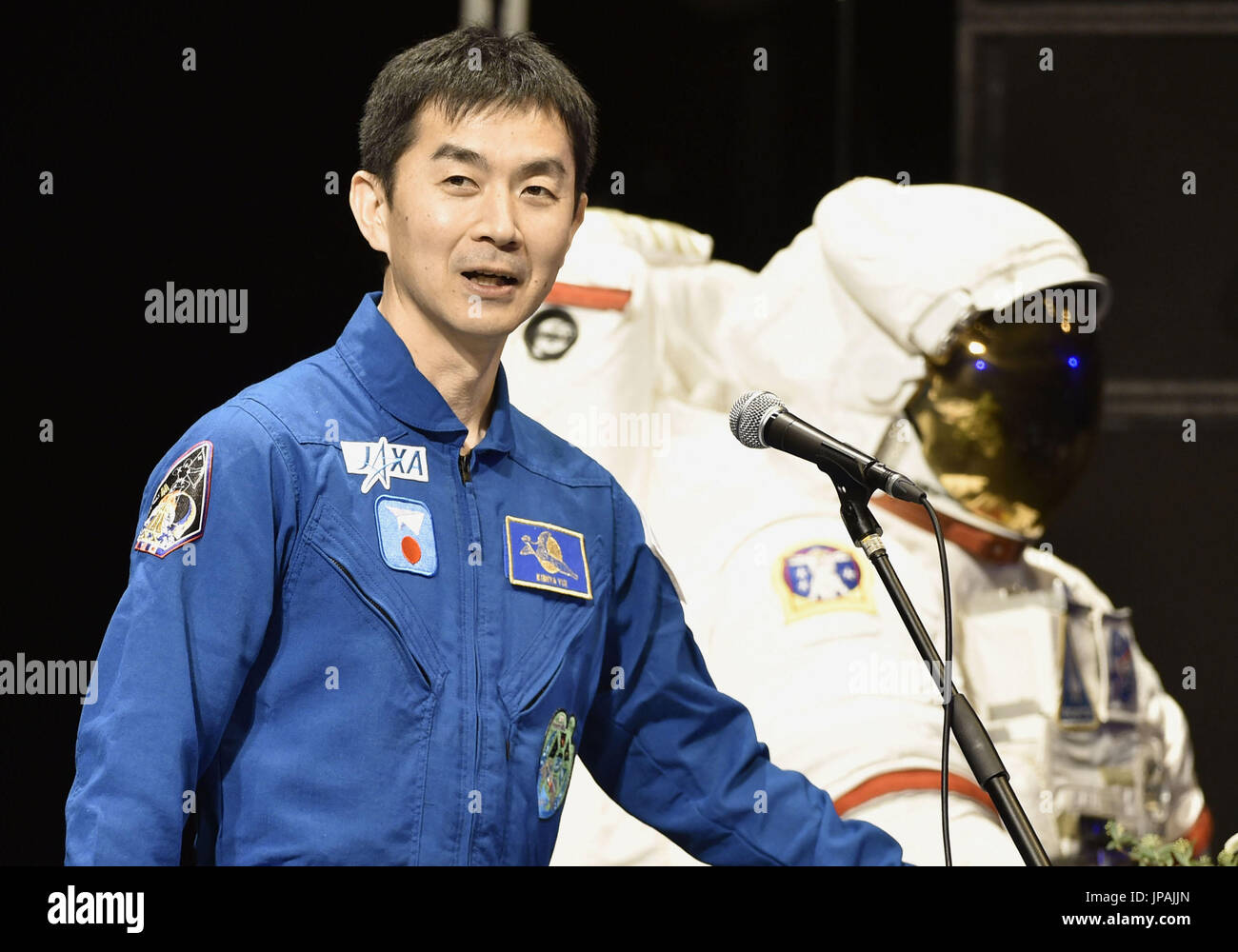 Japanese astronaut Kimiya Yui speaks to around 2,000 space fans about his five-month mission at ...