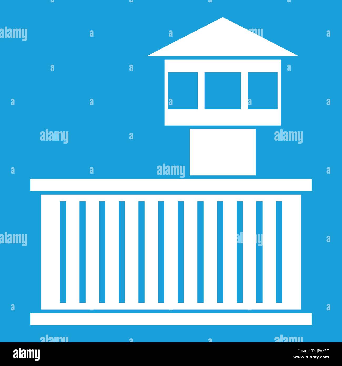 Prison tower icon white Stock Vector Image & Art - Alamy