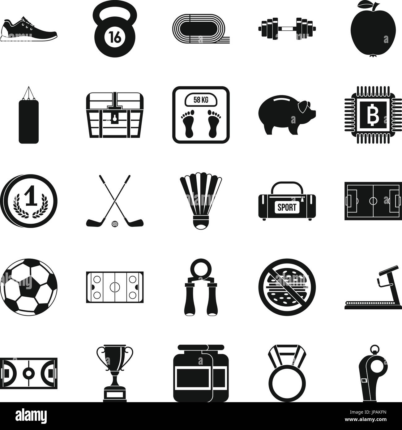 Weekend icons set, simple style Stock Vector Image & Art - Alamy