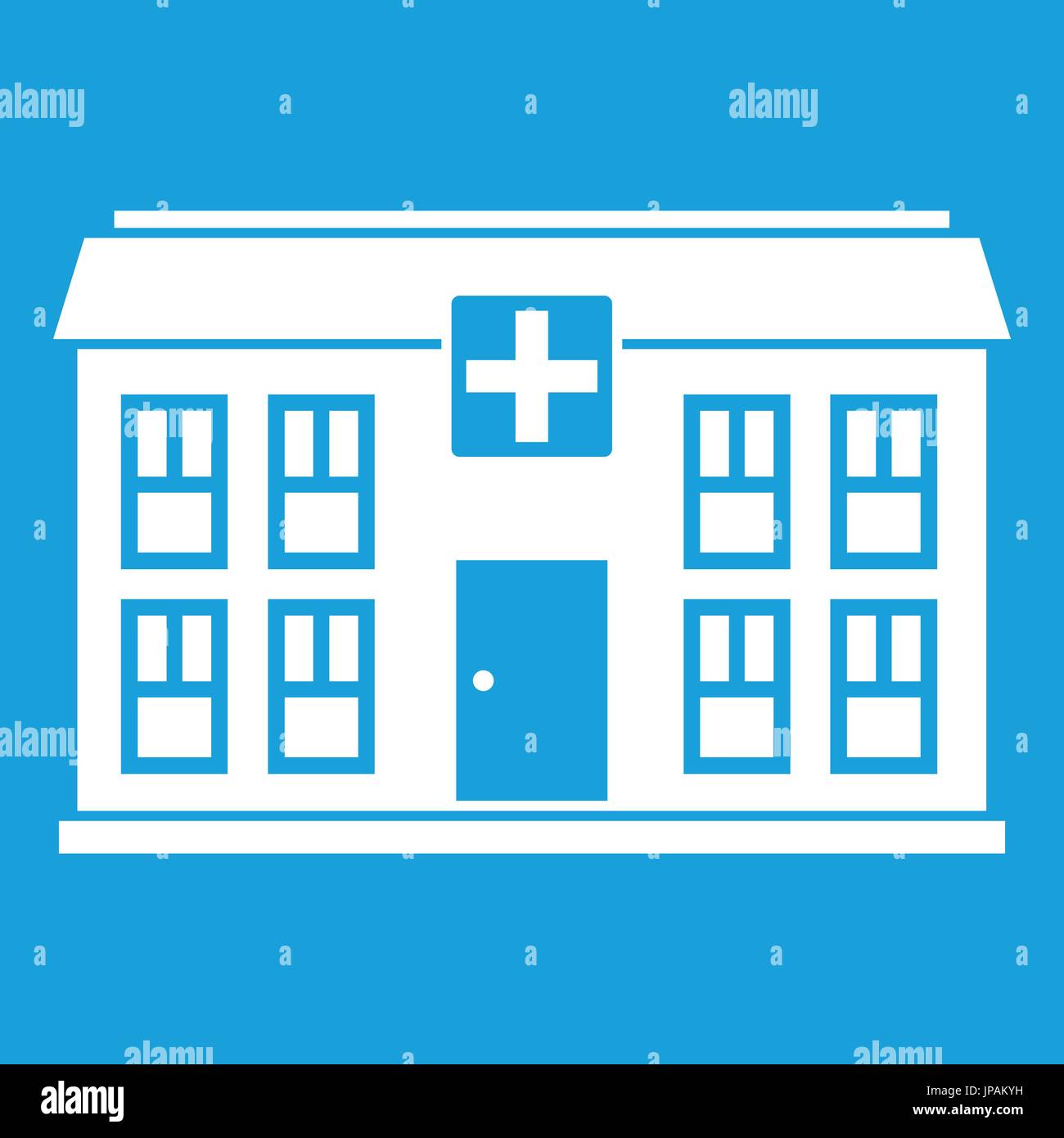 Hospital icon white Stock Vector Image & Art - Alamy