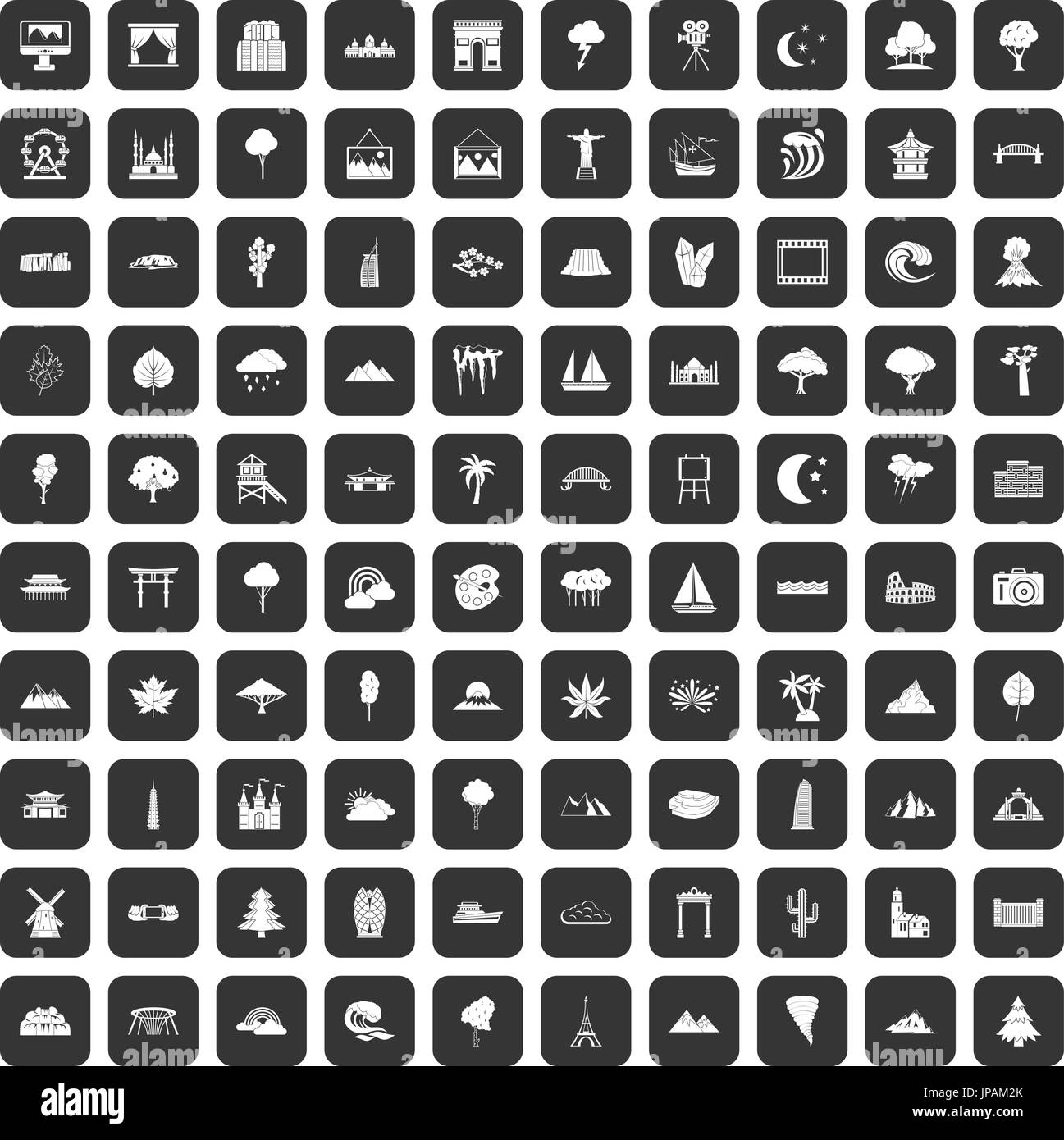 100 view icons set black Stock Vector Image & Art - Alamy