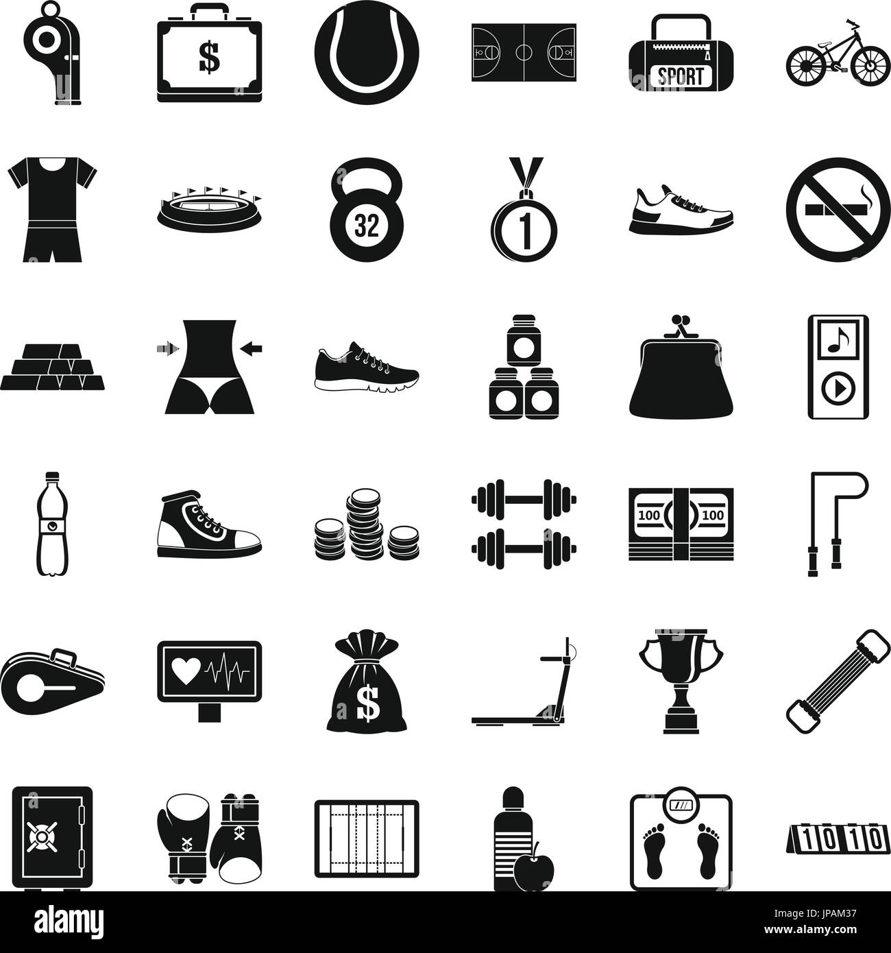 Basketball uniform icons set, simple style Stock Vector Image & Art - Alamy