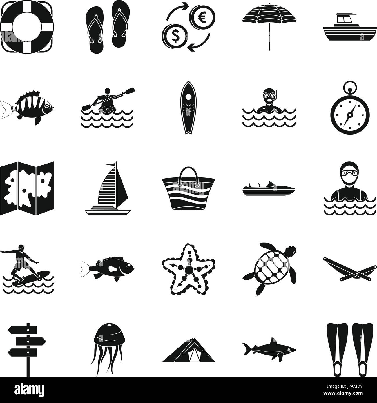 Tropical country icons set, simple style Stock Vector Image & Art - Alamy