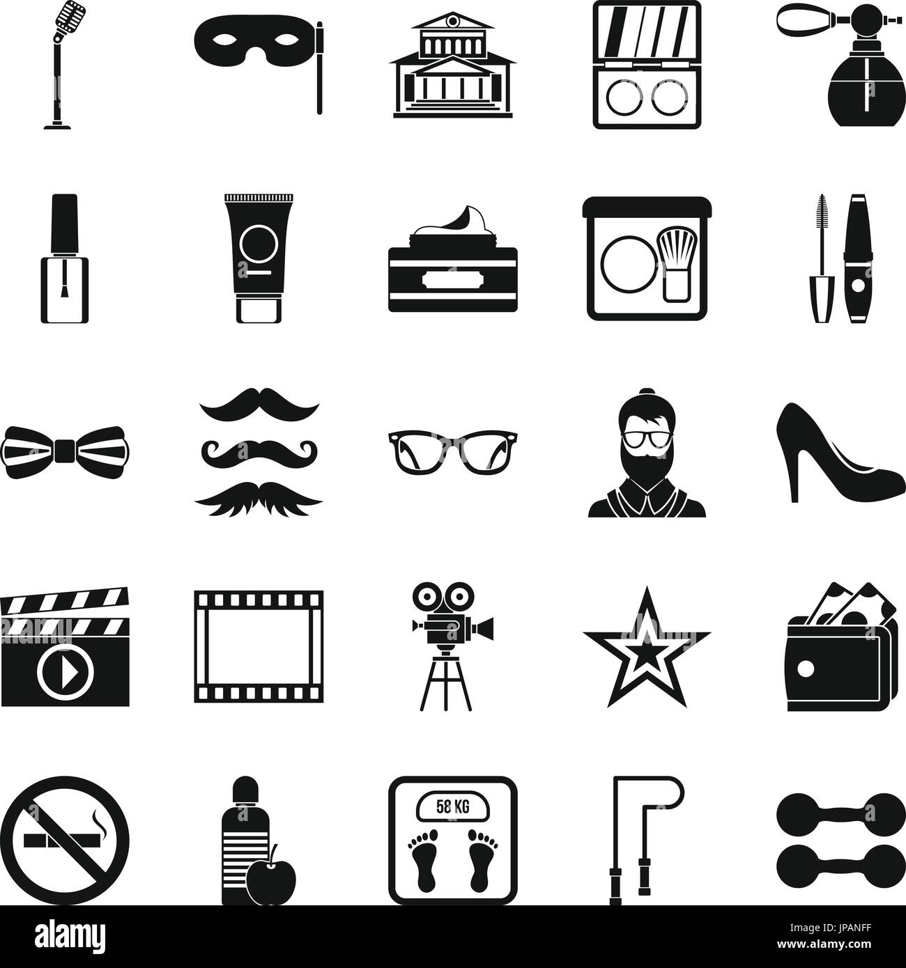 Social events icons set, simple style Stock Vector Image & Art - Alamy