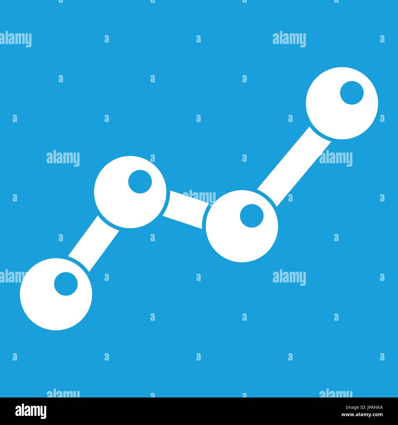 Chart statistics line icon white Stock Vector Image & Art - Alamy