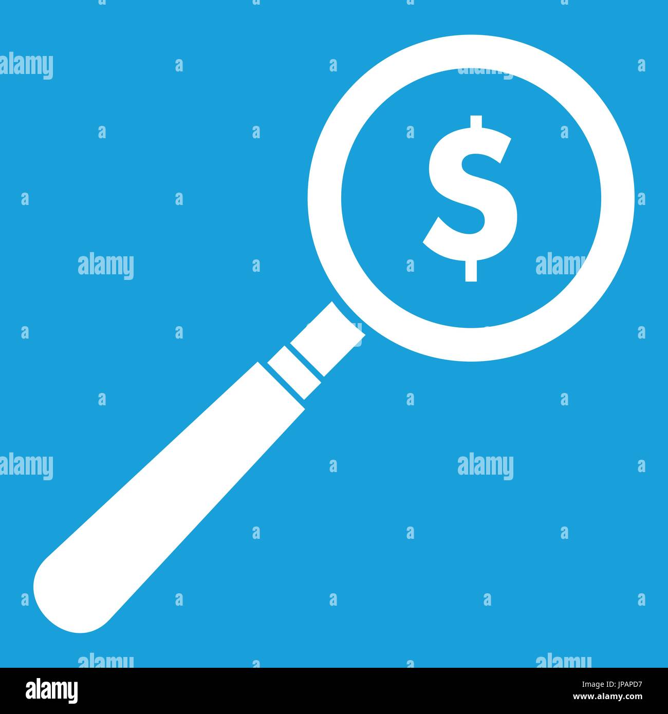 Magnifier icon white Stock Vector Image & Art - Alamy