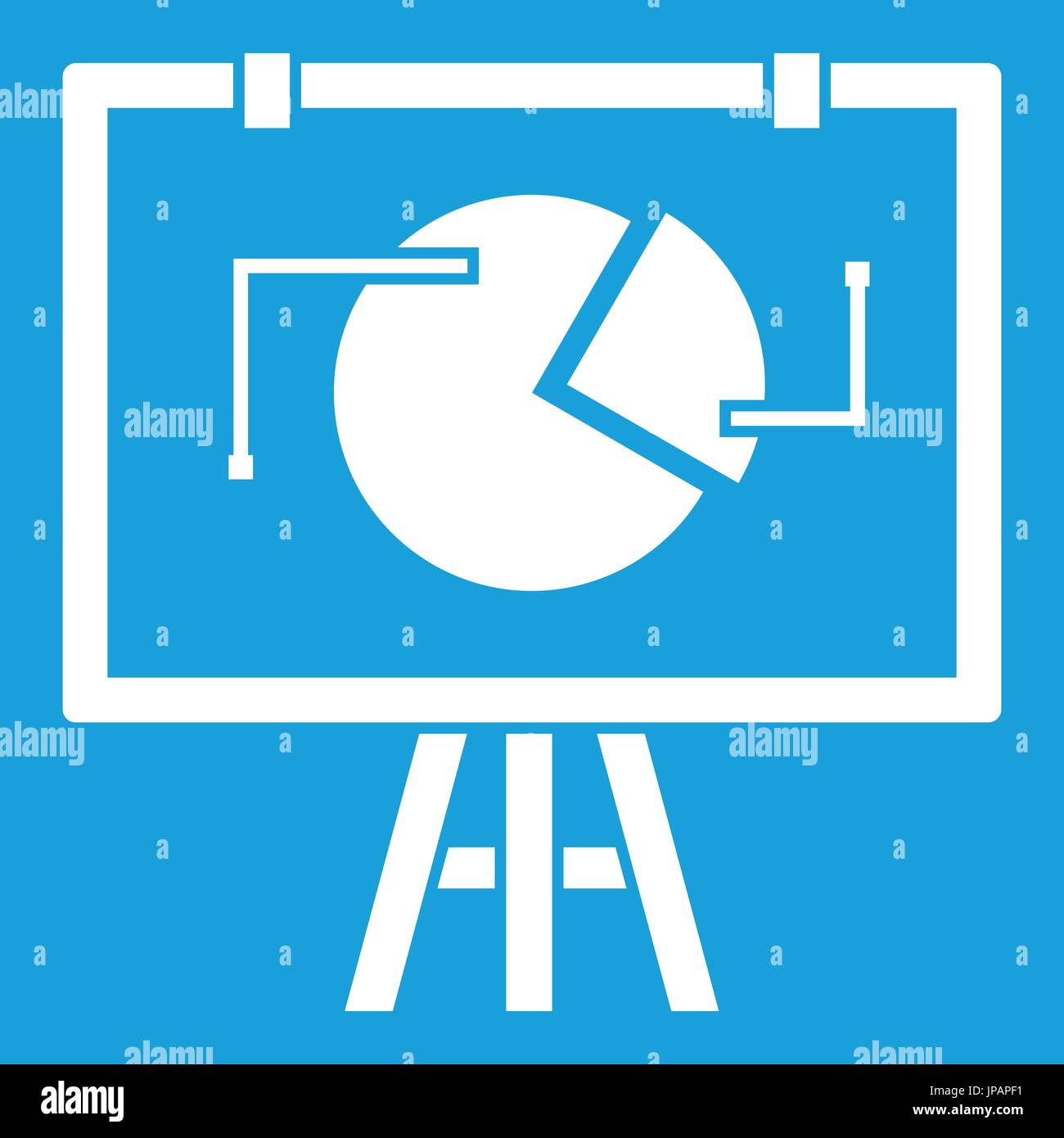 Flip chart with statistics icon white Stock Vector Image & Art - Alamy