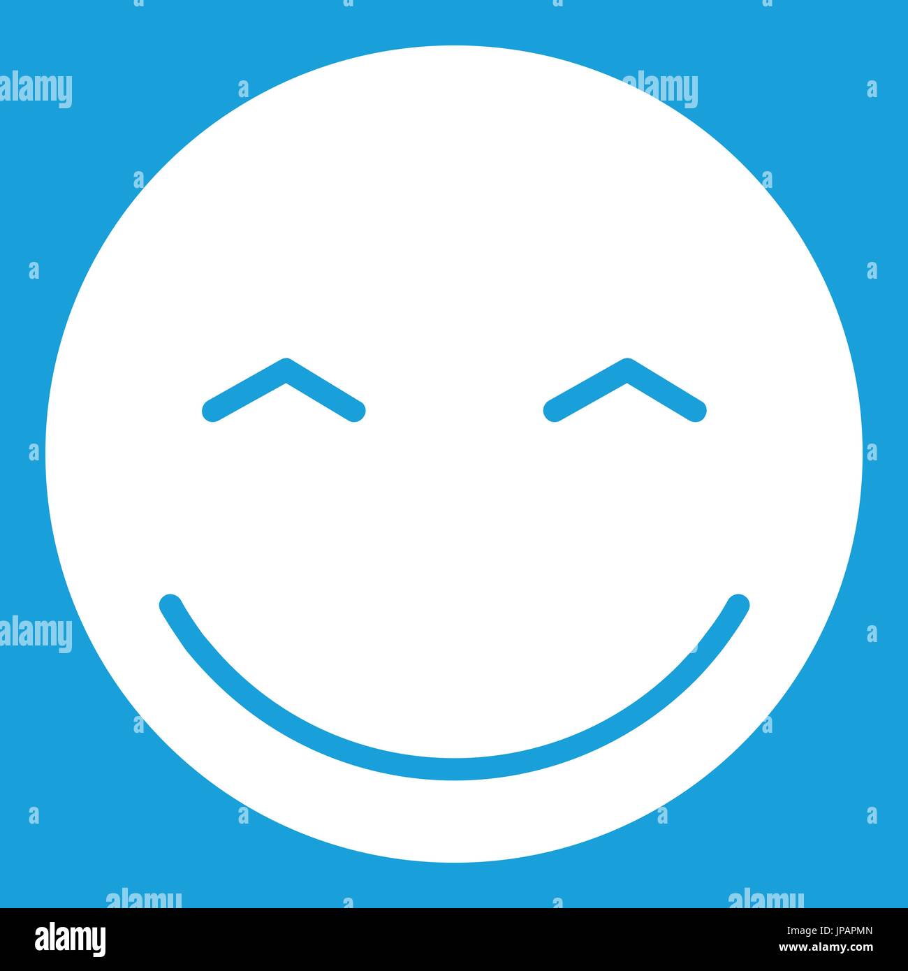Smiling emoticon white Stock Vector Image & Art - Alamy