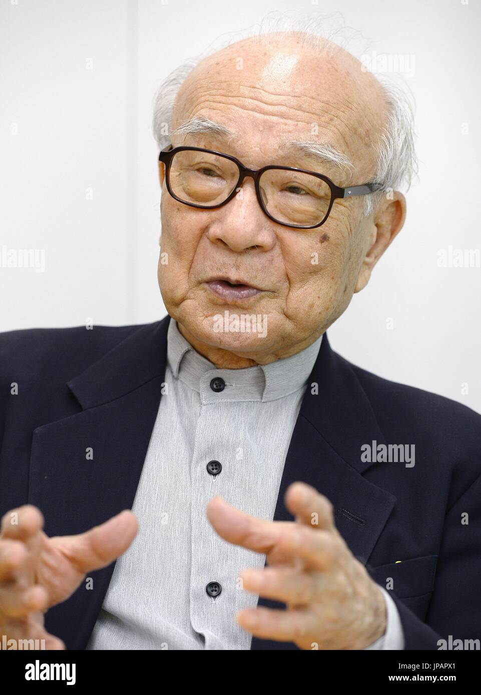 Terumi Tanaka, secretary general of the Japan Confederation of A- and H ...