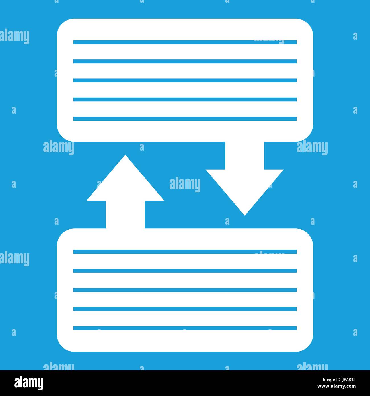 Infographic blocks with arrows icon white Stock Vector Image & Art - Alamy
