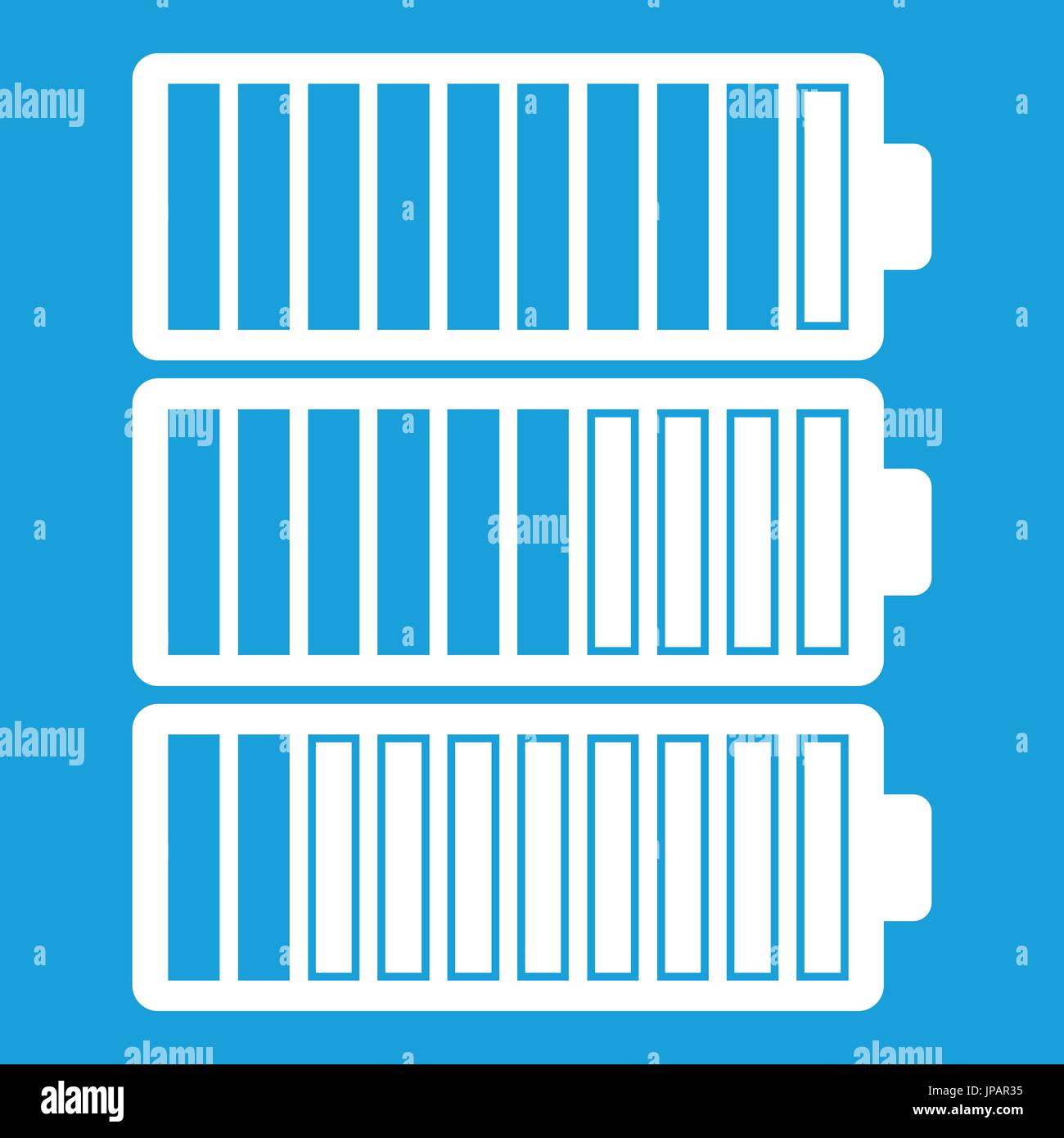 Battery indicators icon white Stock Vector Image & Art - Alamy
