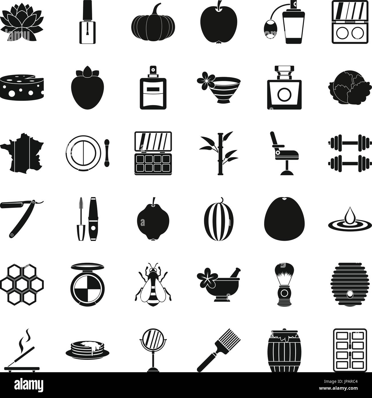 Beauty product icons set, simple style Stock Vector Image & Art - Alamy