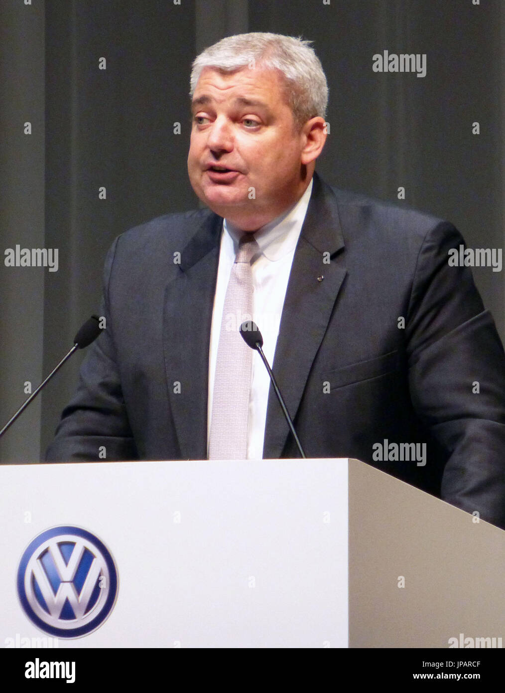 Volkswagen Group Japan chief Till Scheer attends a press conference in ...