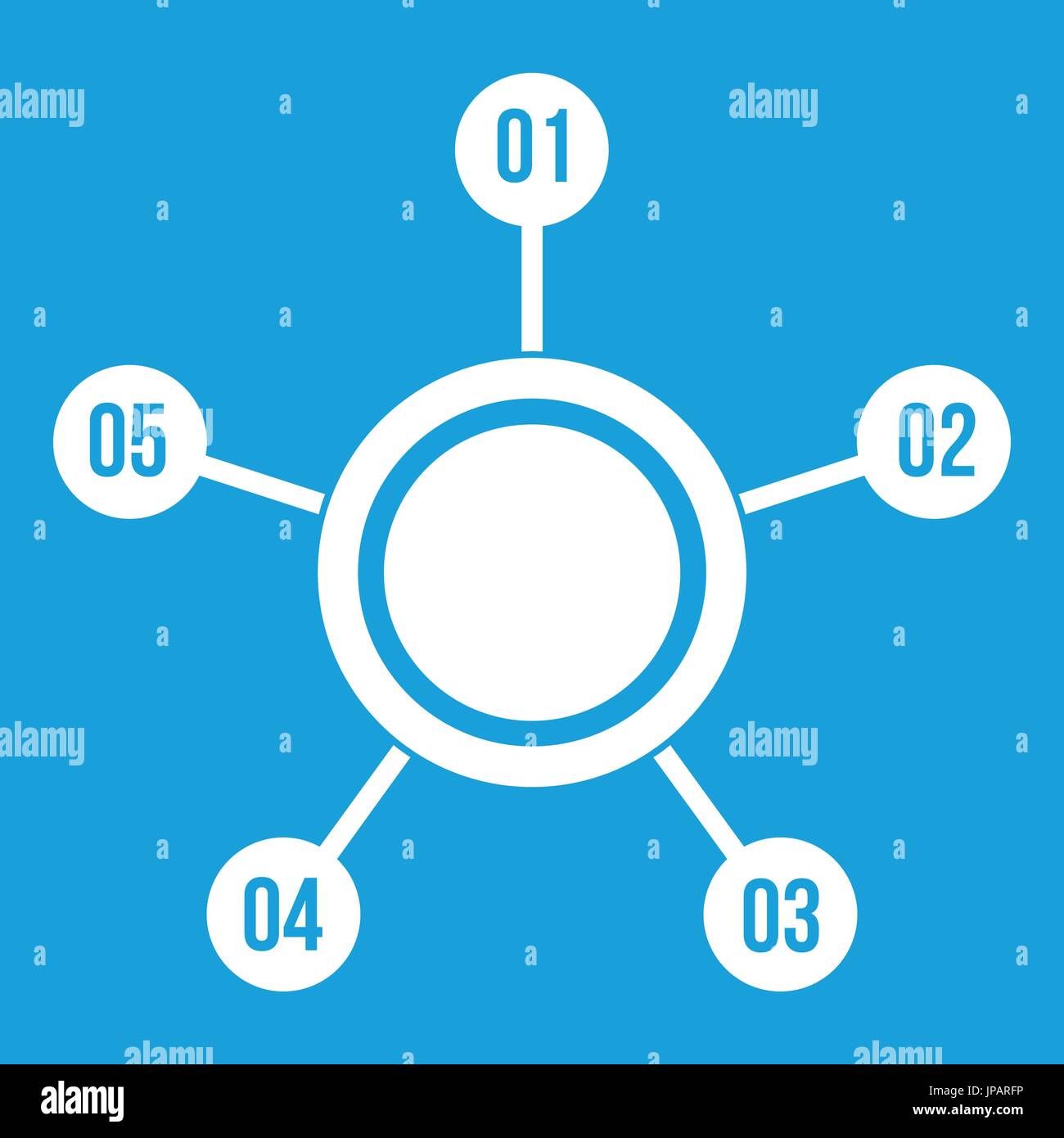 Circle chart with numbers icon white Stock Vector Image & Art - Alamy