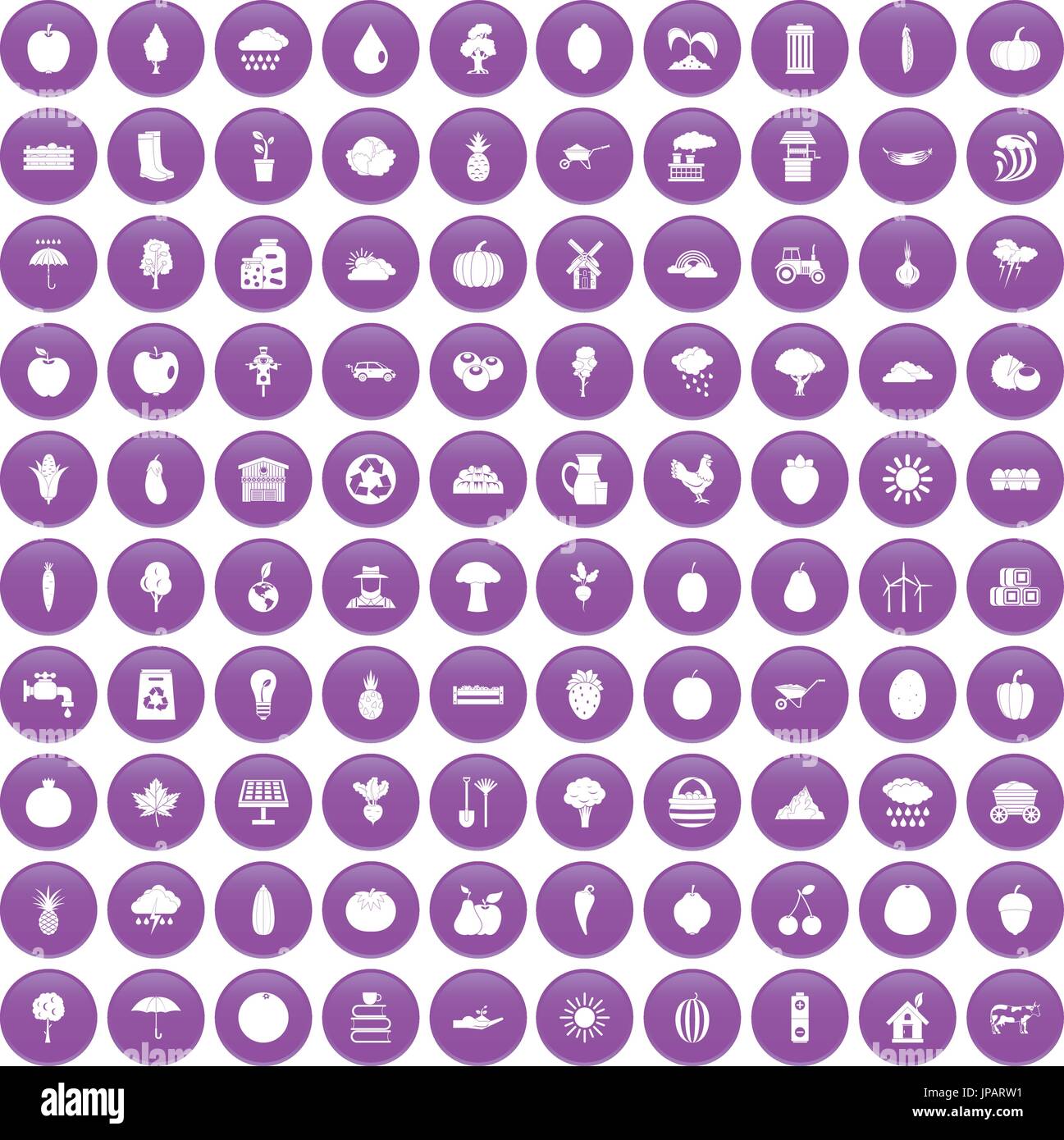 100 productiveness icons set purple Stock Vector Image & Art - Alamy