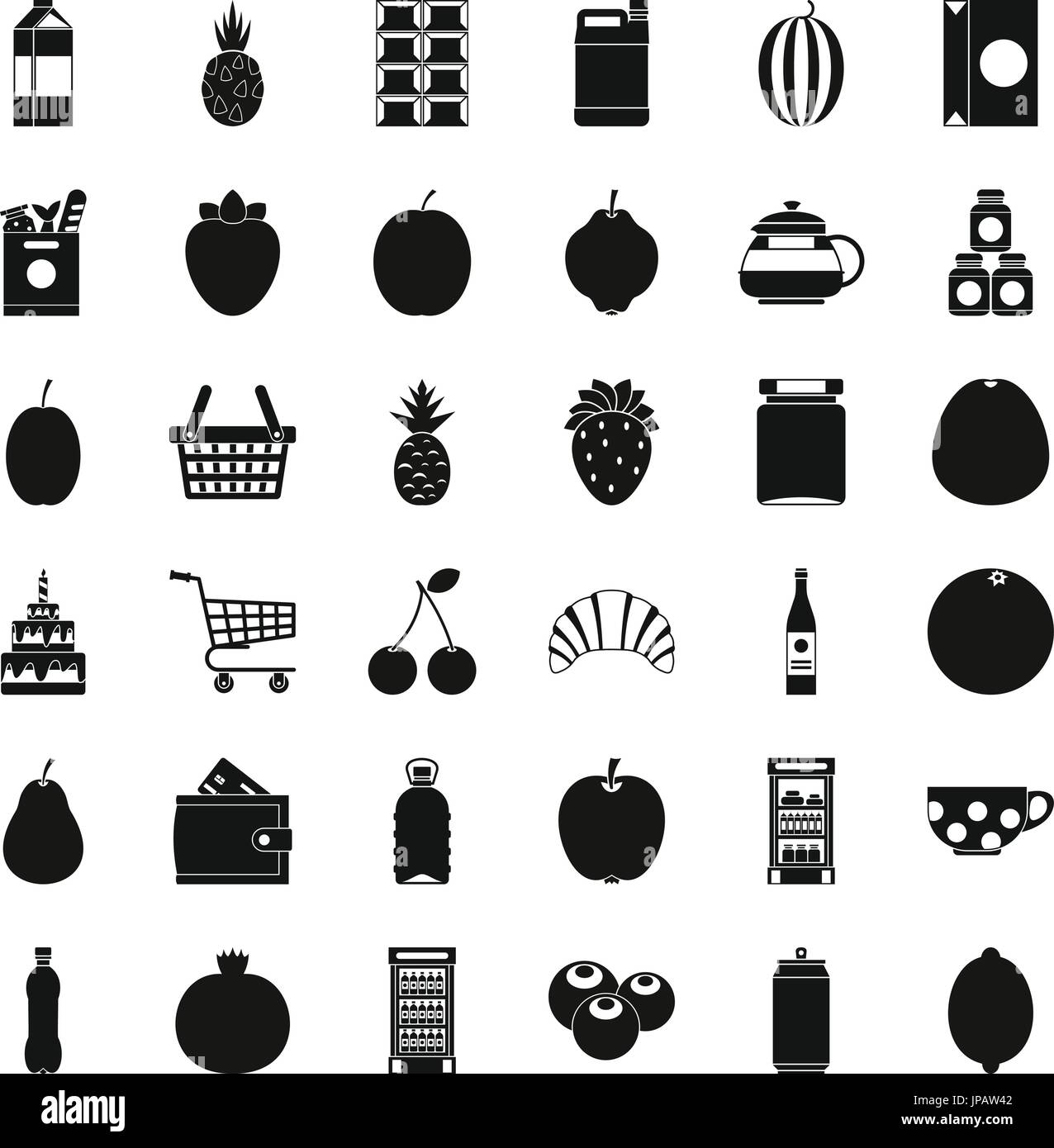 Different beverage icons set, simple style Stock Vector Image & Art - Alamy