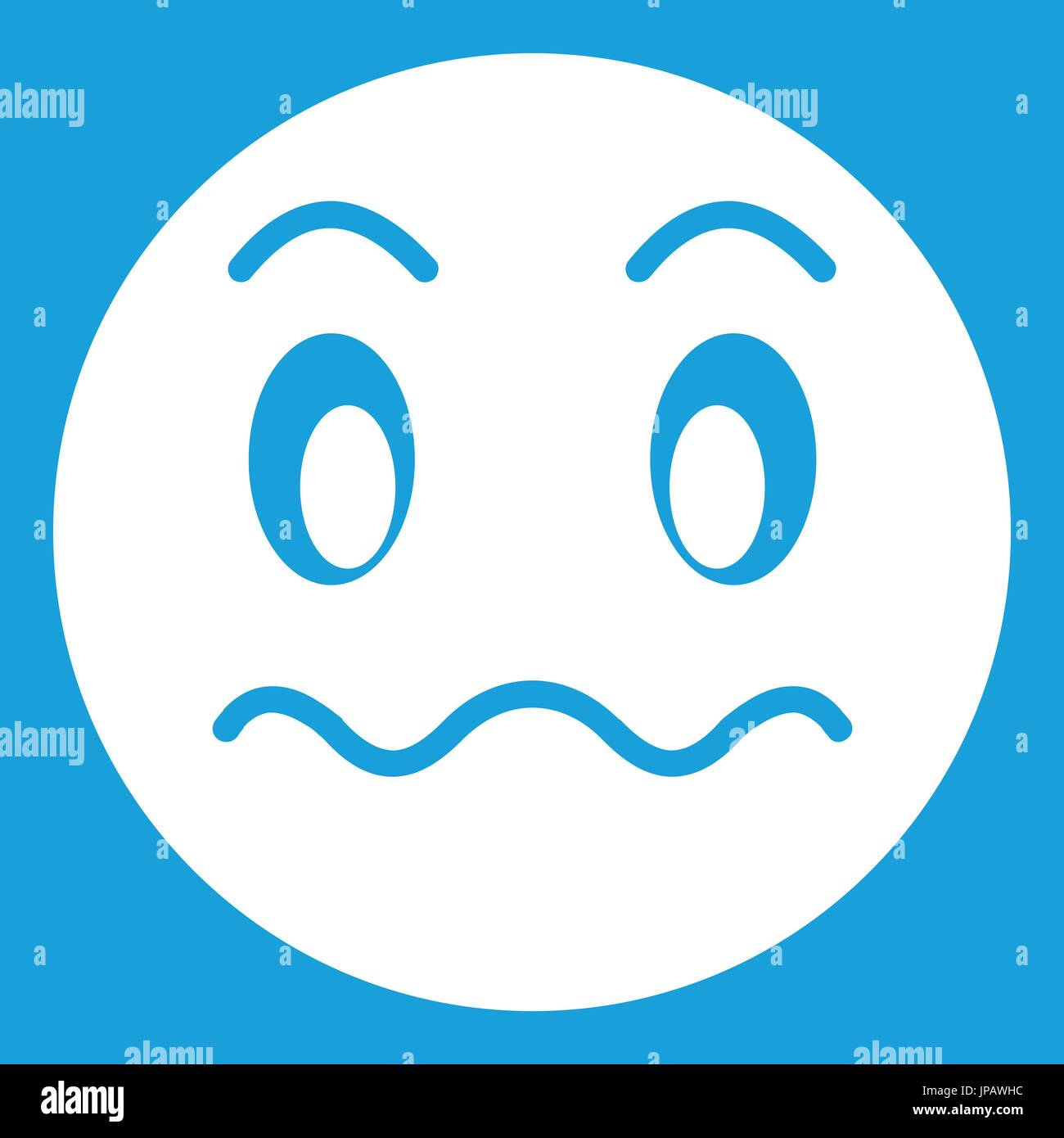 Suspicious emoticon white Stock Vector Image & Art - Alamy