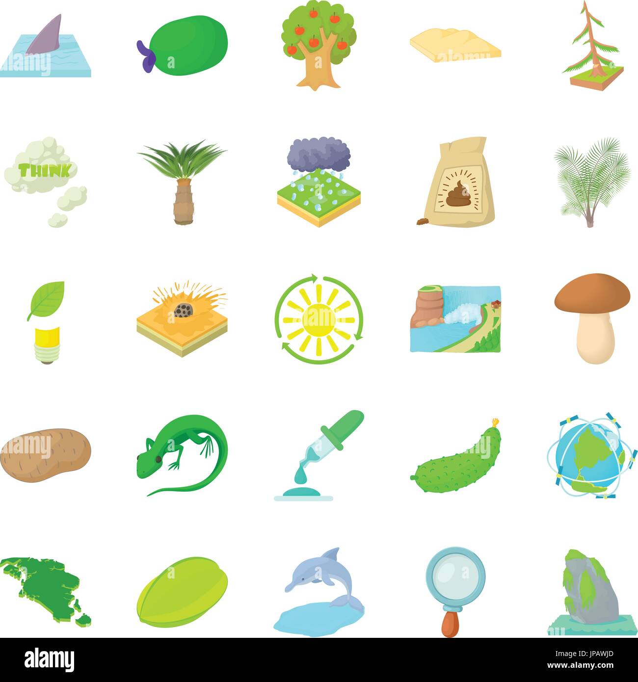 Isle icons set, cartoon style Stock Vector Image & Art - Alamy