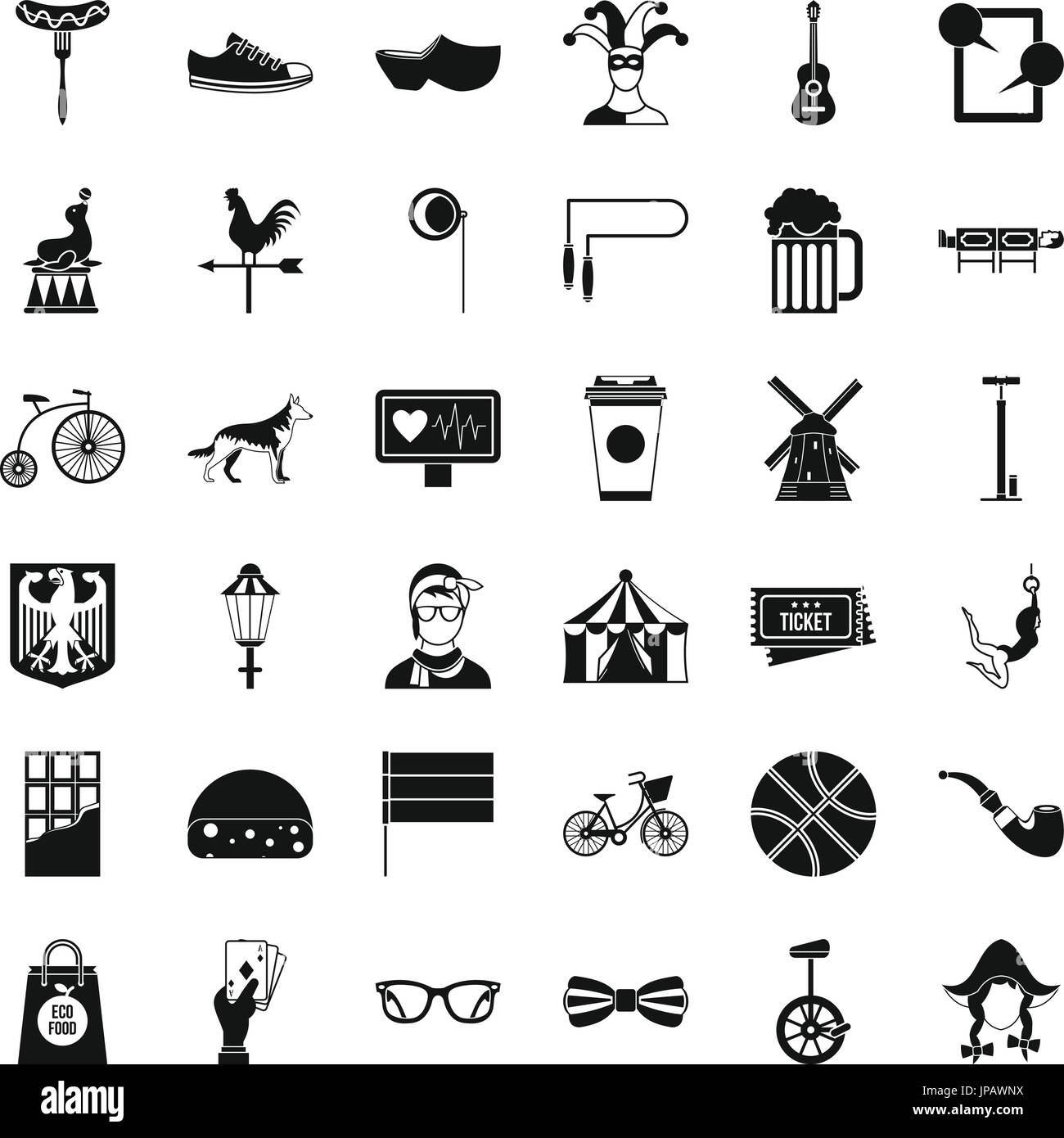 Bicycle icons set, simple style Stock Vector Image & Art - Alamy