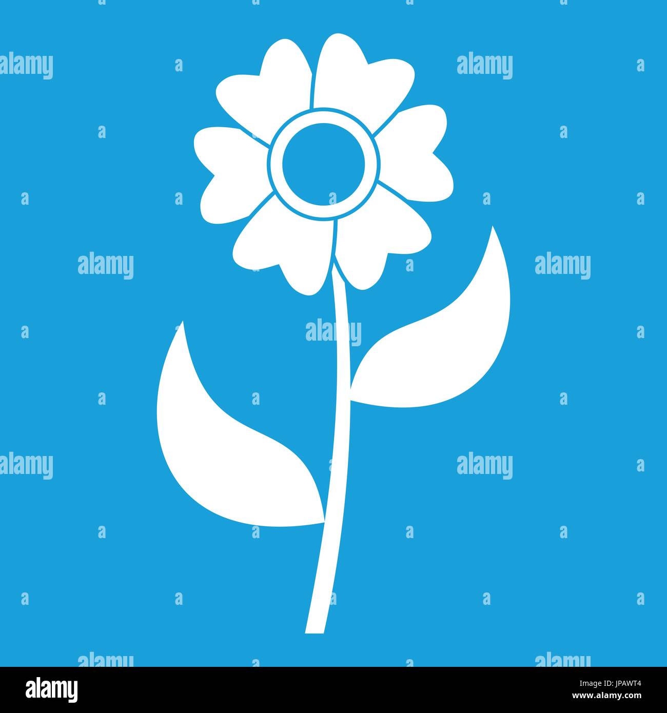 Flower icon white Stock Vector Image & Art - Alamy