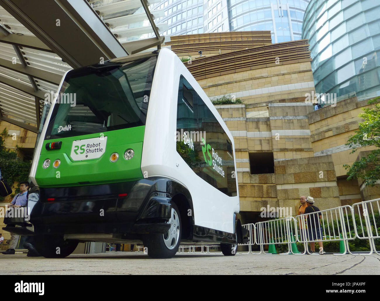 Japanese mobile internet company DeNA Co. shows its electric driverless ...
