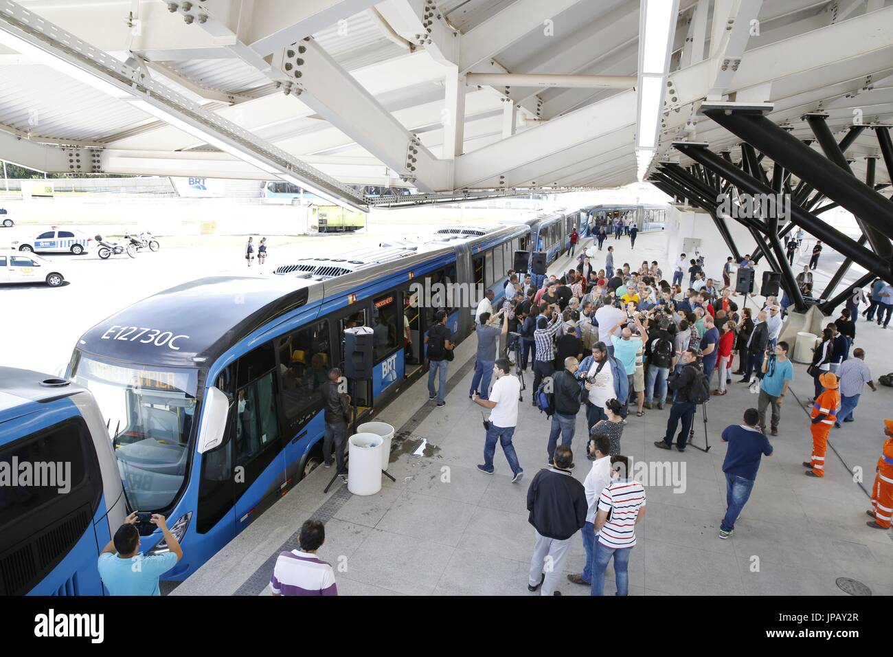 The newly completed bus rapid transit system in Rio de Janeiro is ...