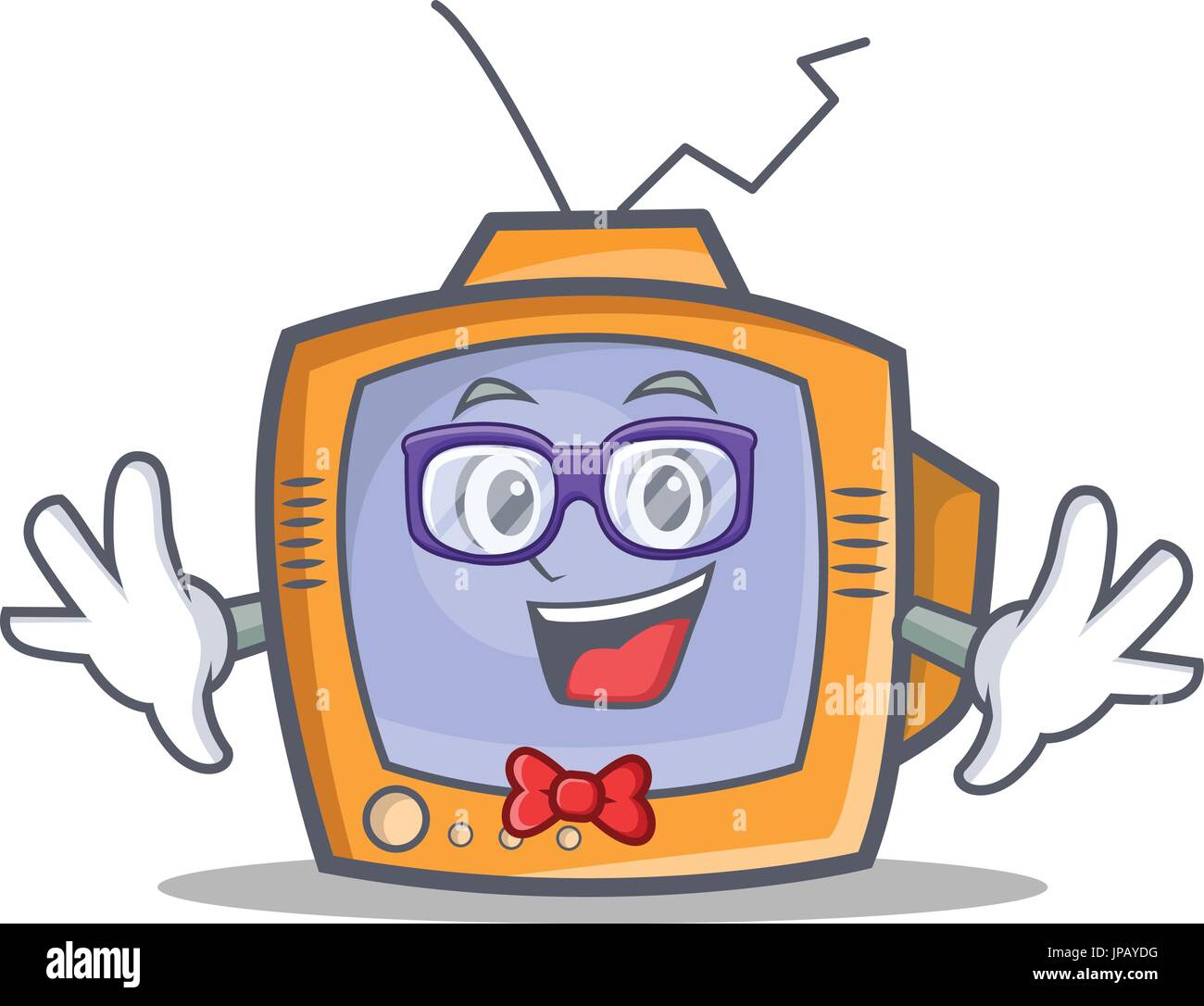 Geek TV character cartoon object Stock Vector Image & Art - Alamy