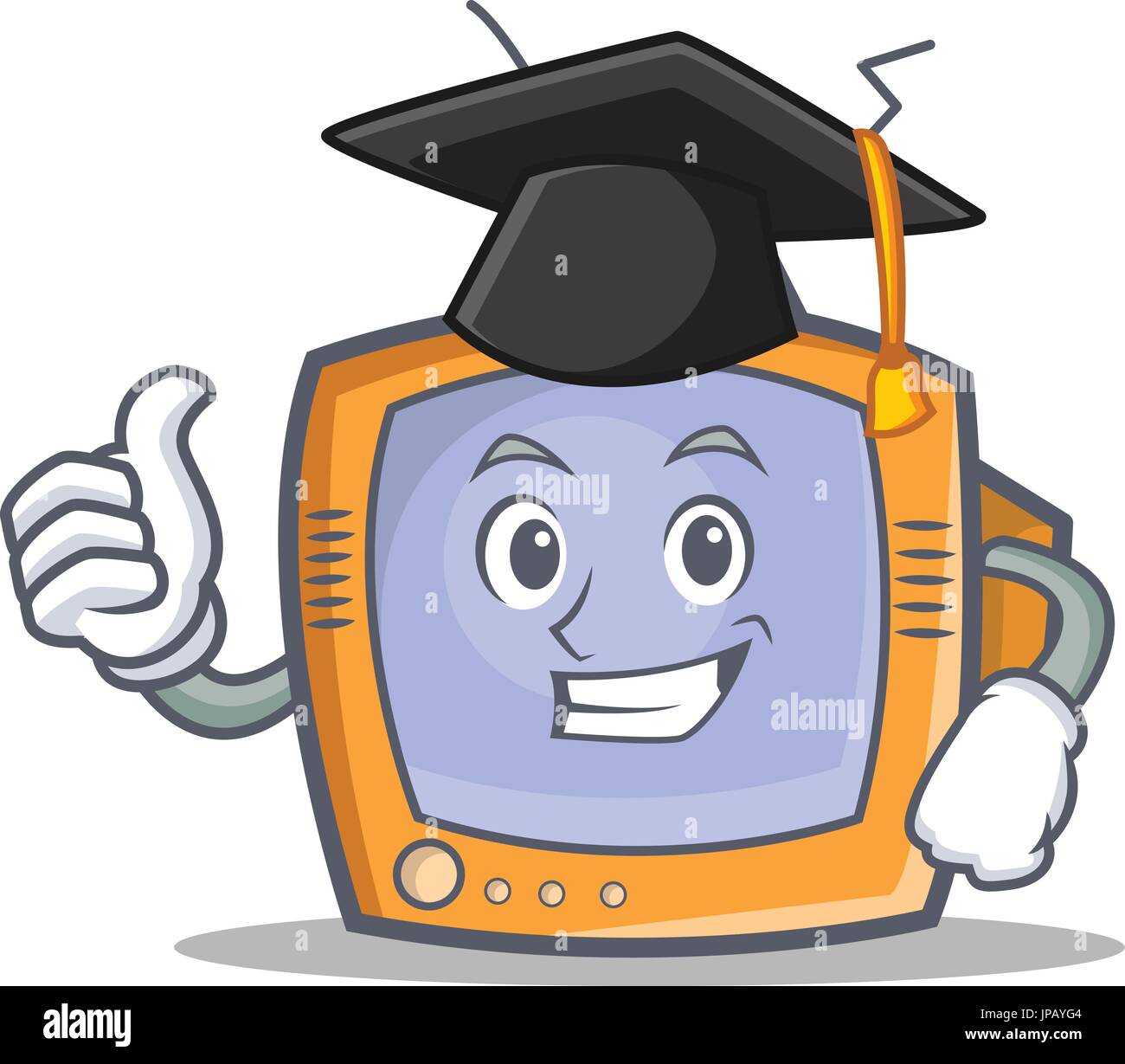 Graduation TV character cartoon object Stock Vector Image & Art - Alamy
