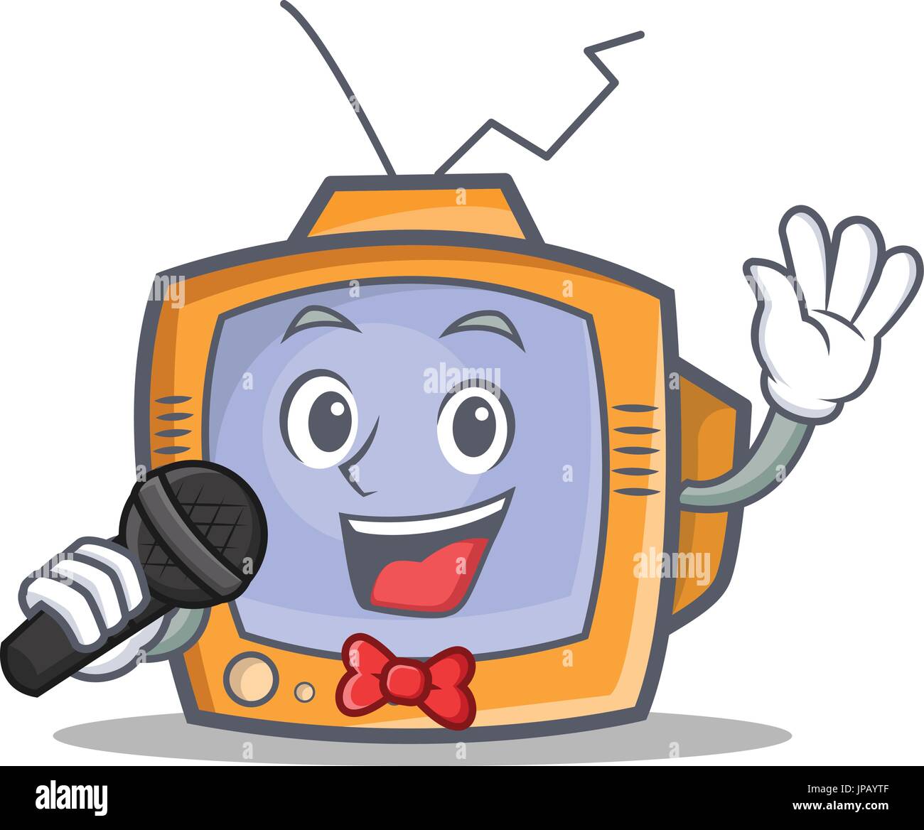 Karaoke TV character cartoon object Stock Vector Image & Art - Alamy