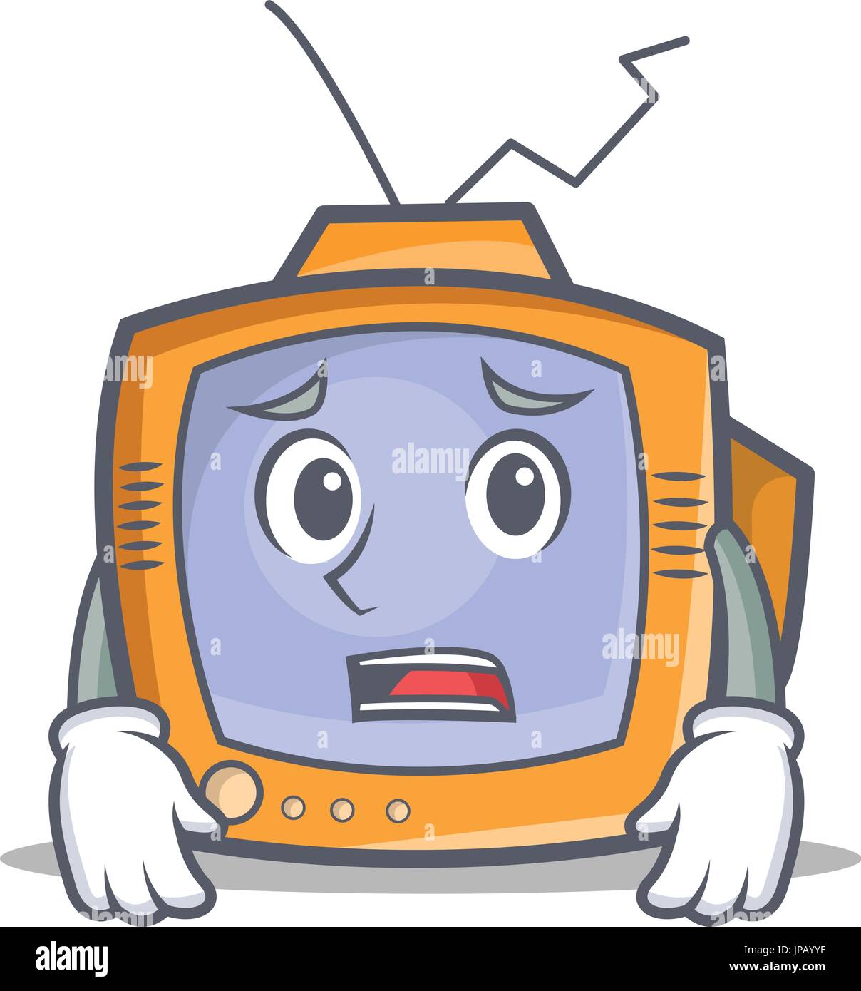 Afraid TV character cartoon object Stock Vector Image & Art - Alamy