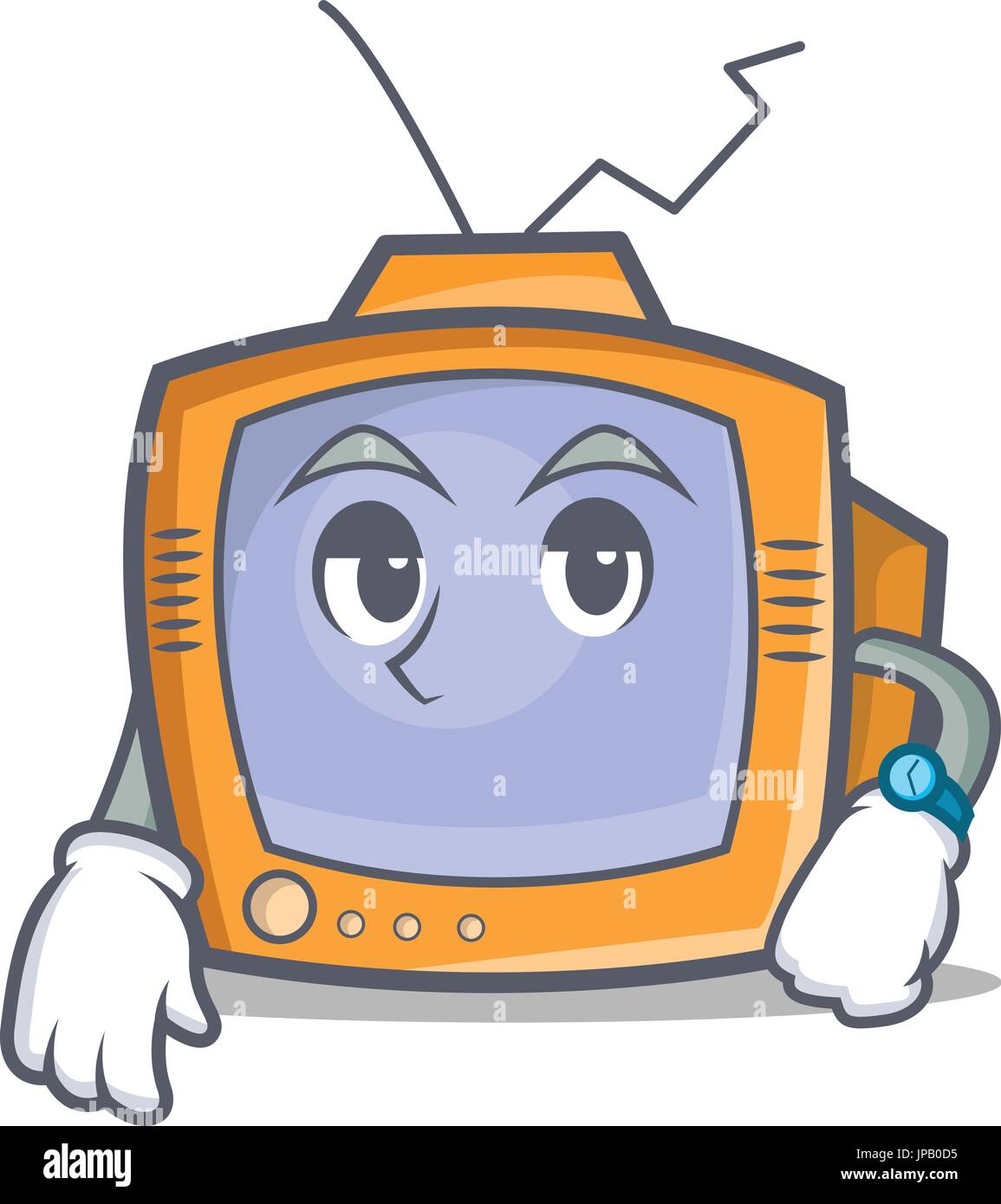 Waiting TV character cartoon object Stock Vector Image & Art - Alamy