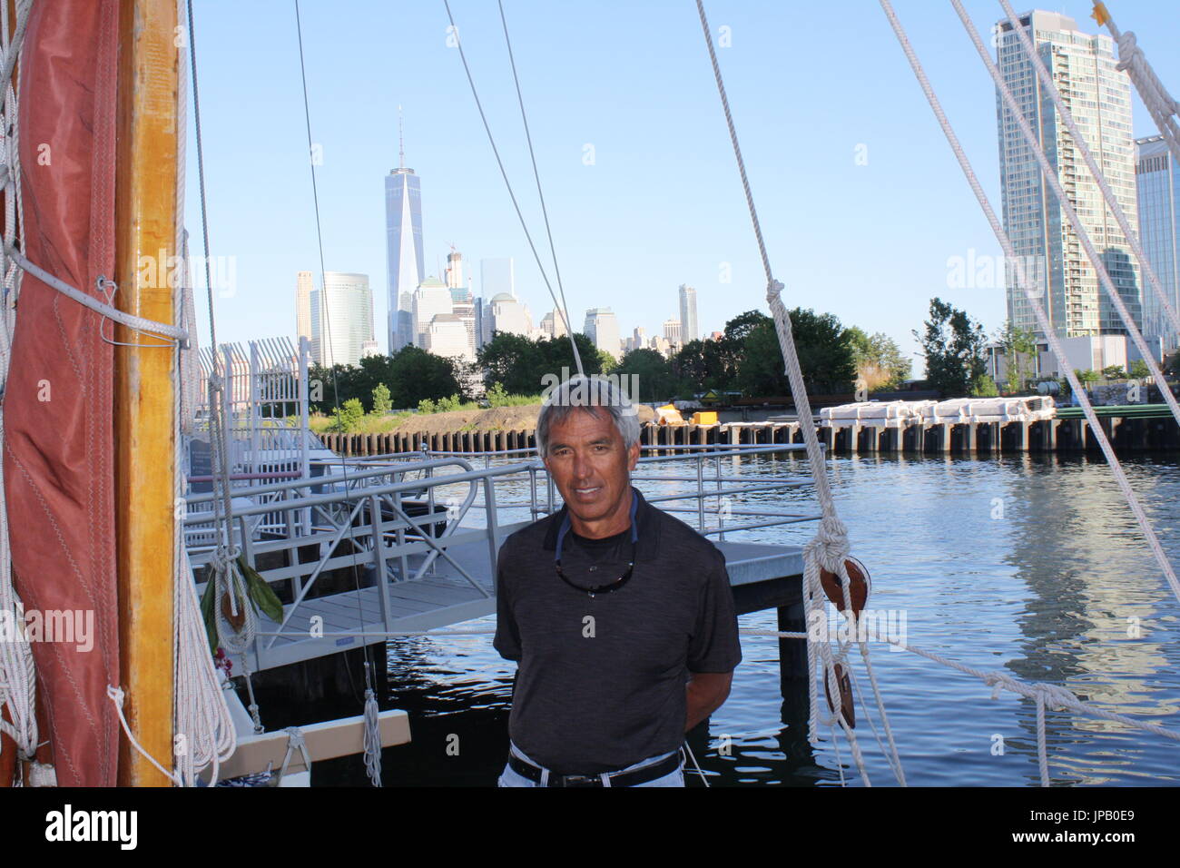 Nainoa Thompson, master navigator of the Hokule'a, a double-hulled ...