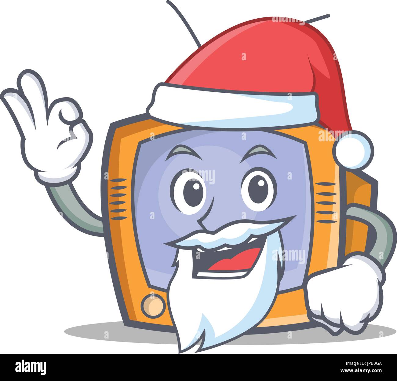 Santa TV character cartoon object Stock Vector Image & Art - Alamy