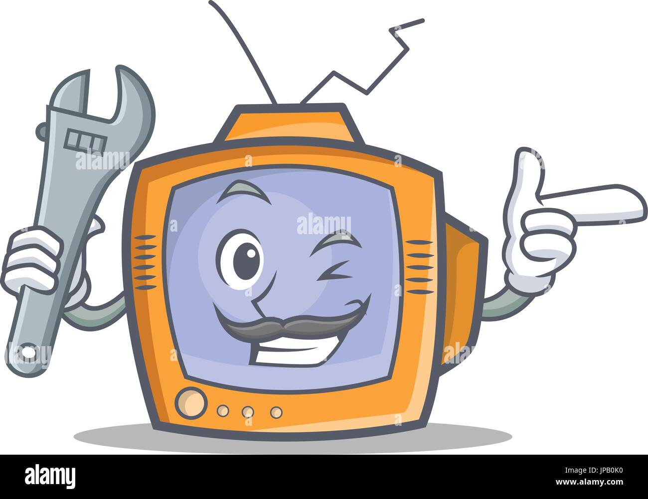 Mechanic TV character cartoon object Stock Vector Image & Art - Alamy