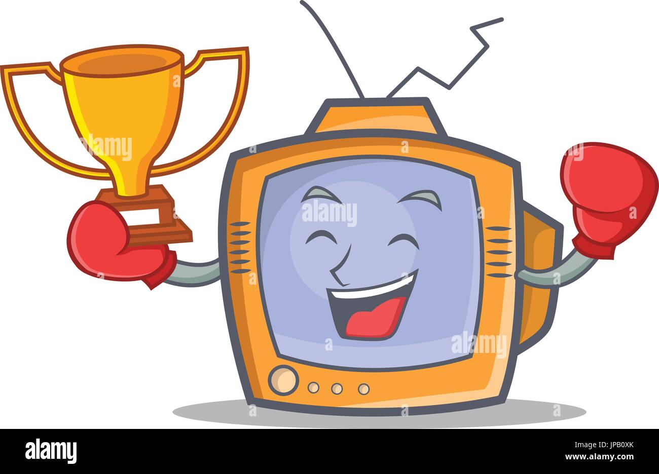 Boxing TV character cartoon object winner Stock Vector Image & Art - Alamy