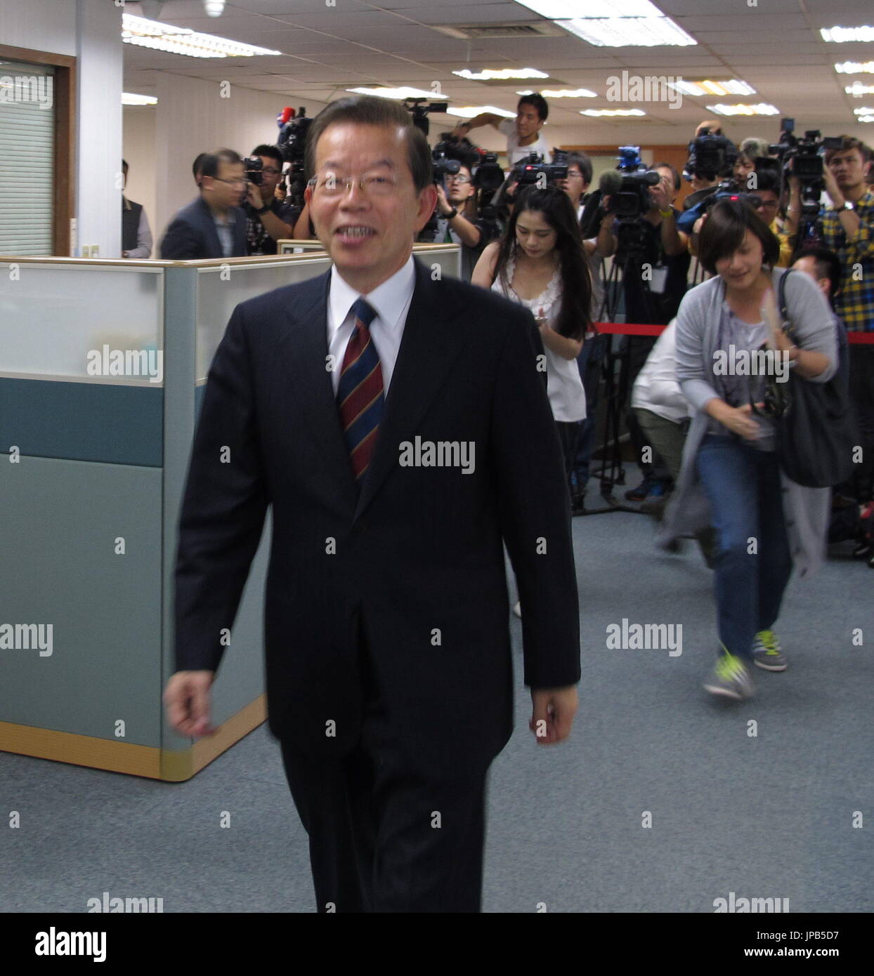 Former Taiwanese premier Frank Hsieh heads to a weekly Central Standing ...