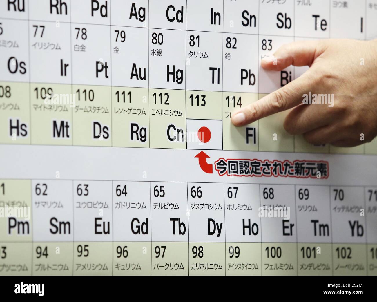 Element 113, a superheavy synthetic element discovered by Japanese ...