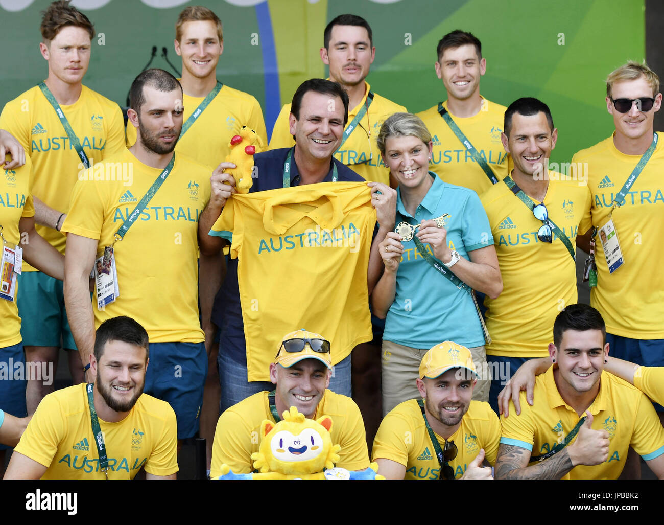 The Australian delegation moves into the Olympic athletes' village in ...