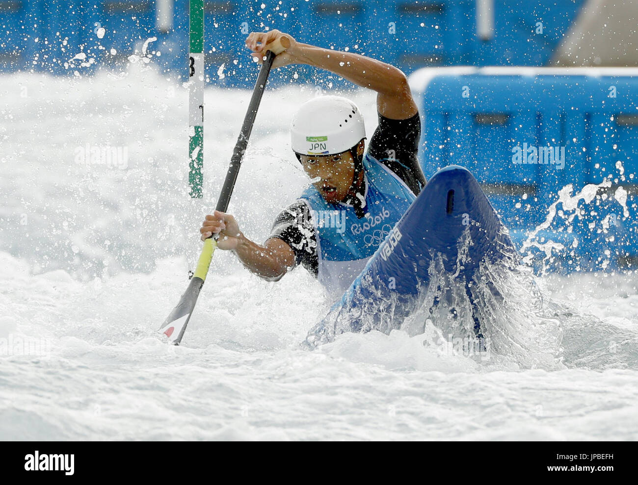 Japanese canoeist Takuya Haneda competes in the men's canoe single (C1 ...