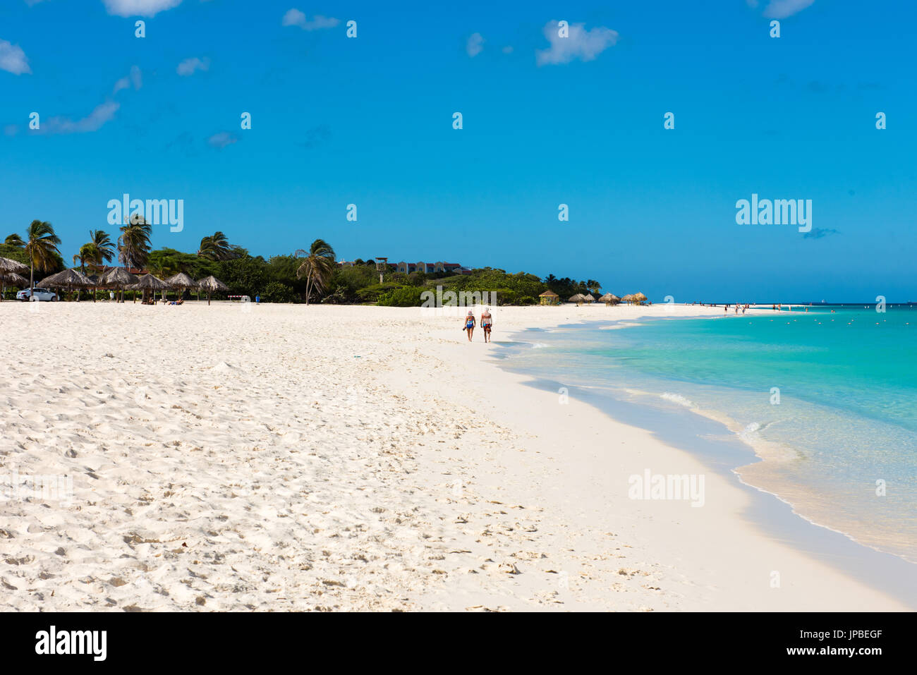 Aruba -View of Eagle Beach Stock Photo - Alamy