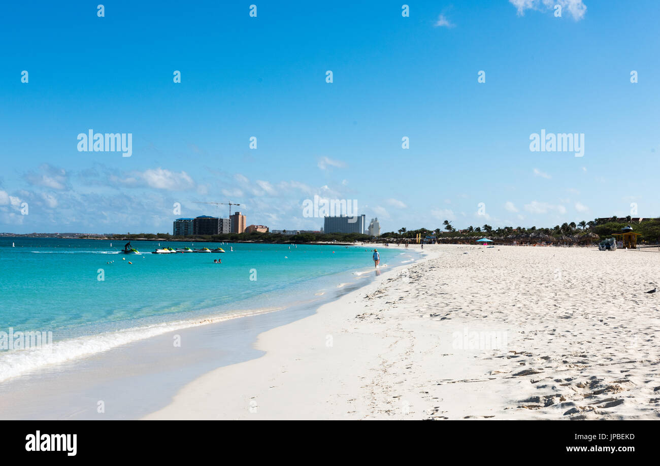 Aruba -View of Eagle Beach Stock Photo - Alamy