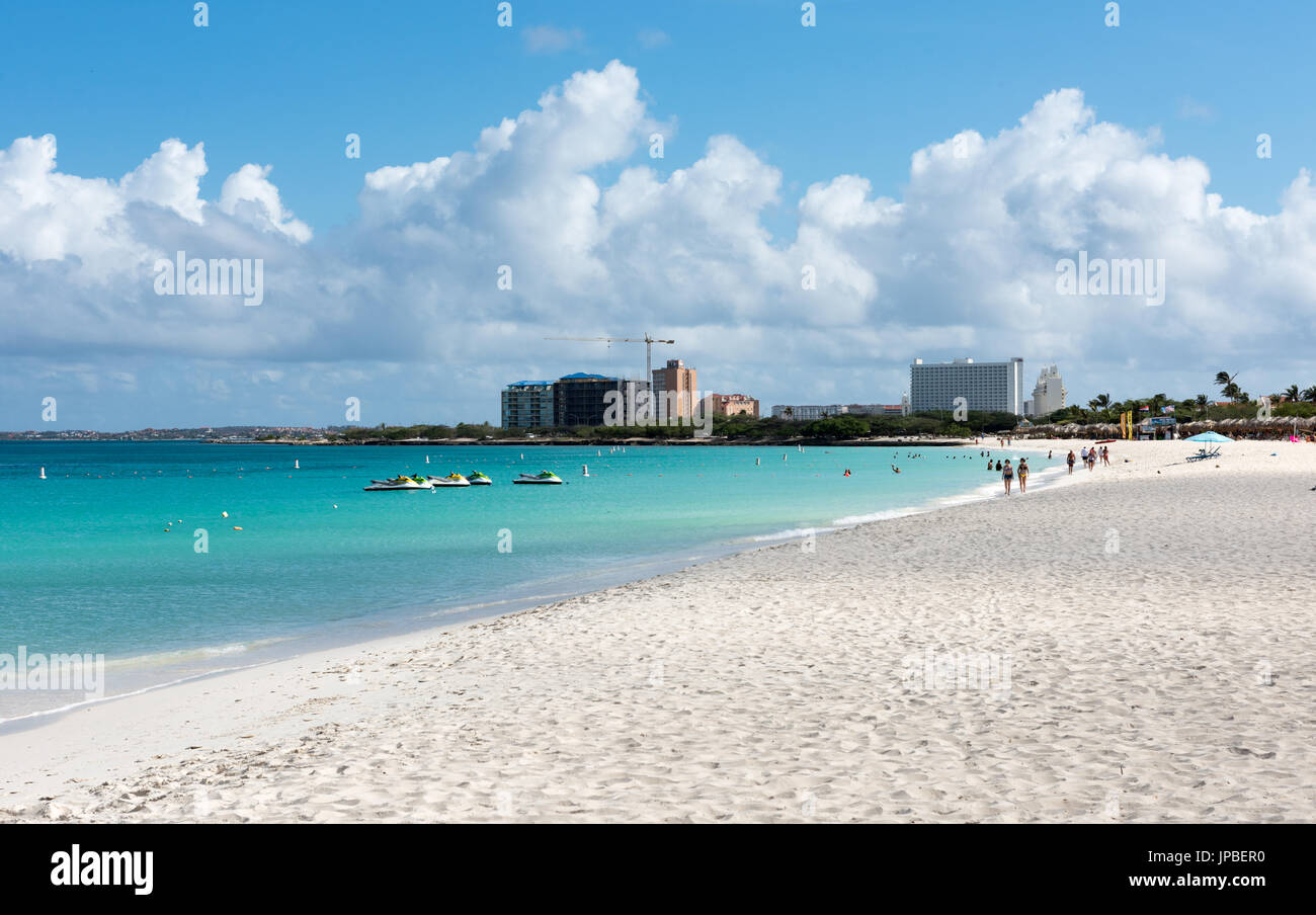 Aruba -View of Eagle Beach Stock Photo - Alamy