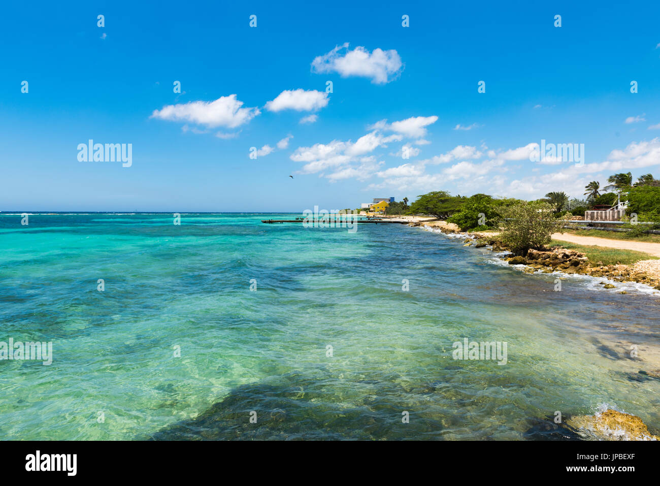 Aruba -view of Oranjestad harbour from Mangel Halto Stock Photo - Alamy
