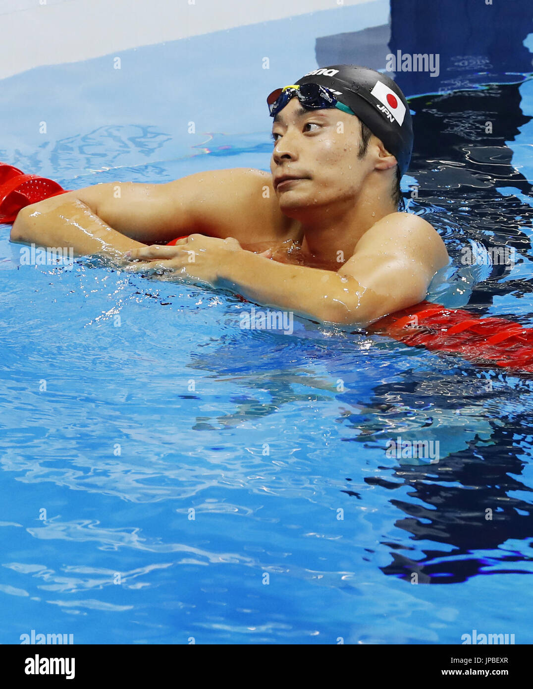 Japan's Ryosuke Irie reacts after finishing eighth in the men's 200 ...