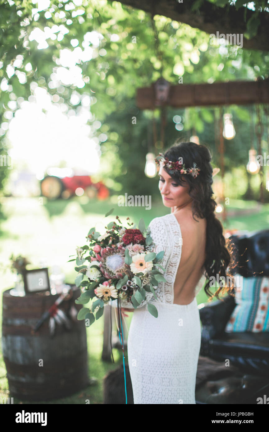 Indian bride back hi-res stock photography and images - Alamy