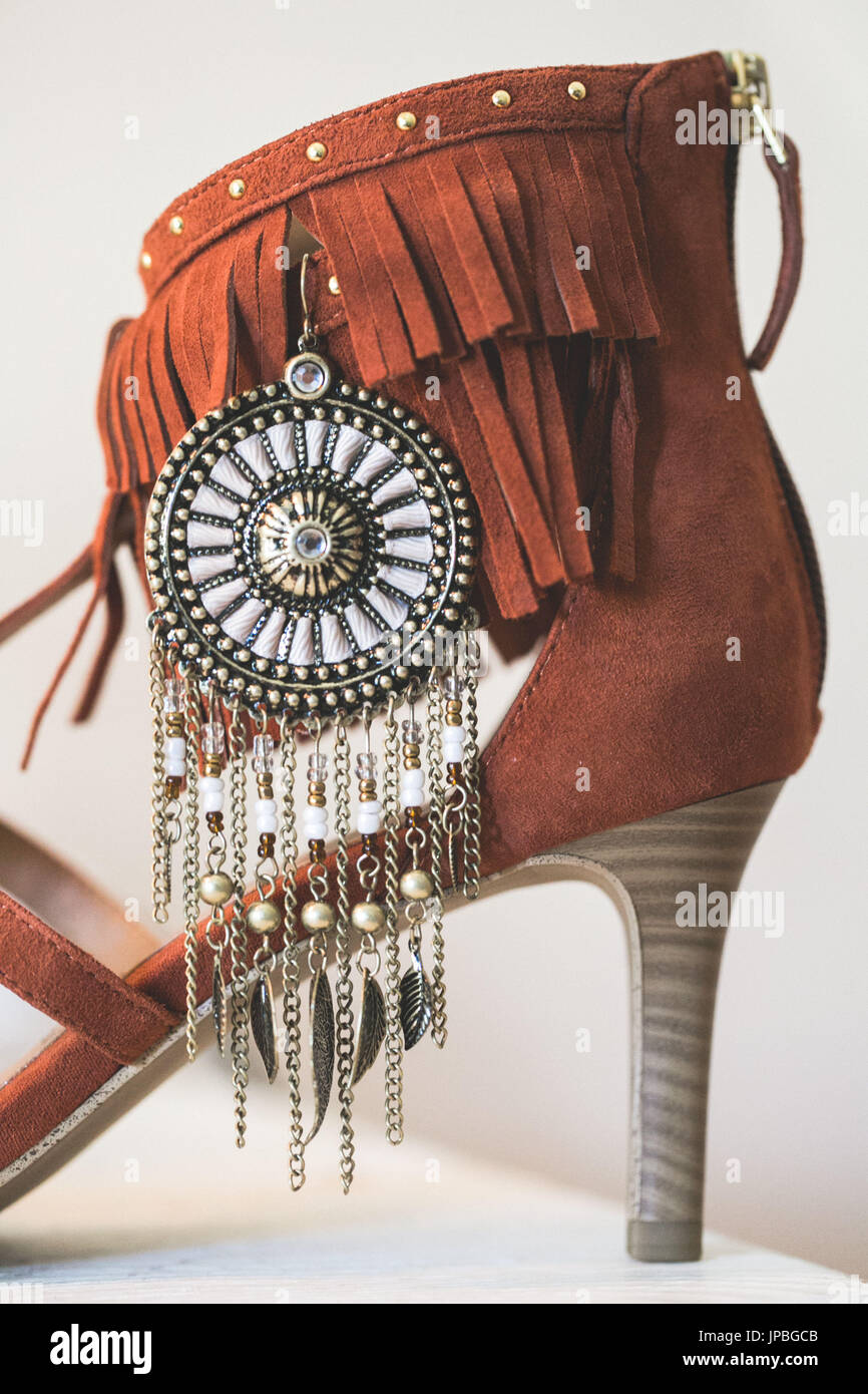 Indian women's shoe, close up Stock Photo - Alamy